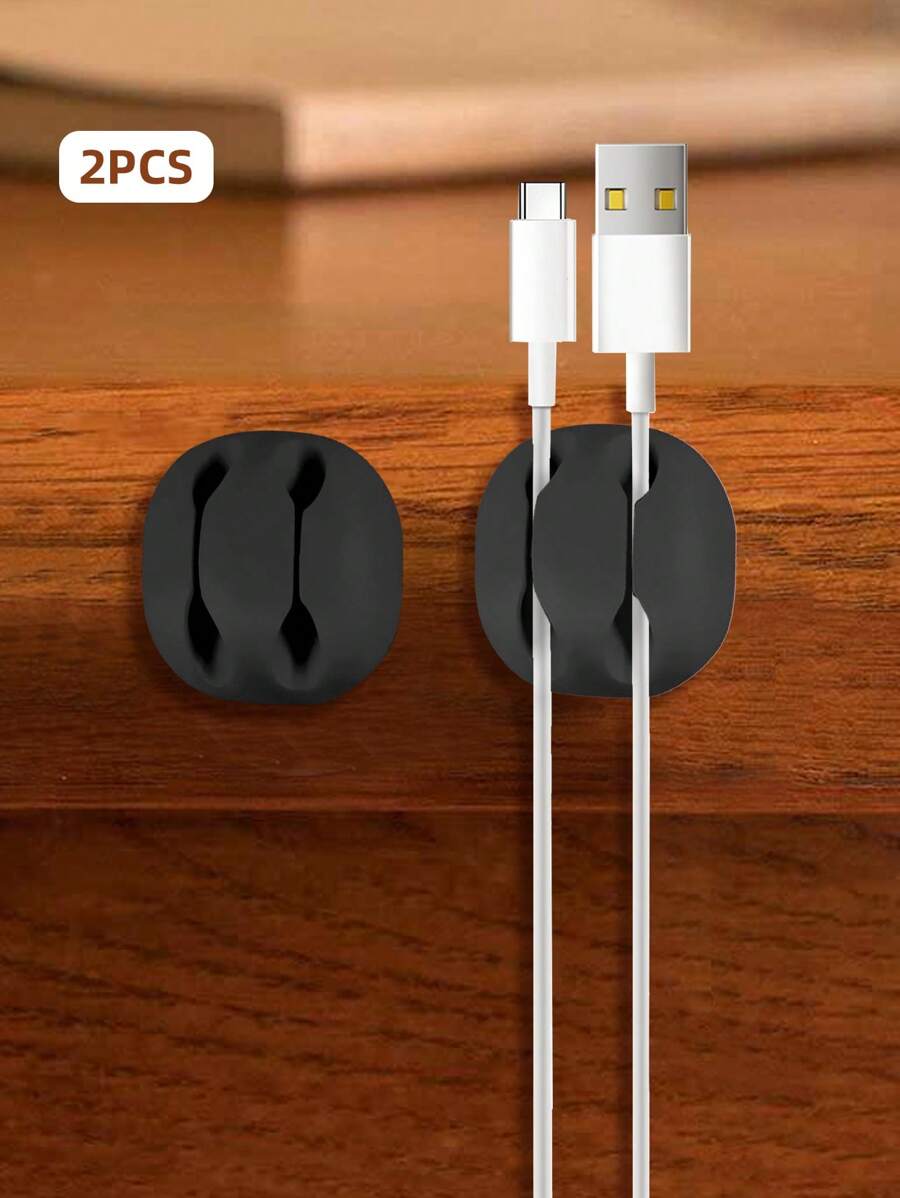 Cable Clips, 2 Packs Black Adhesive Cord Holders, Cable Cords ...