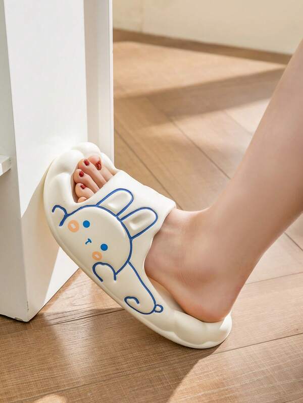 Women Cartoon Rabbit Design Slides, EVA Preppy Slides | SHEIN USA