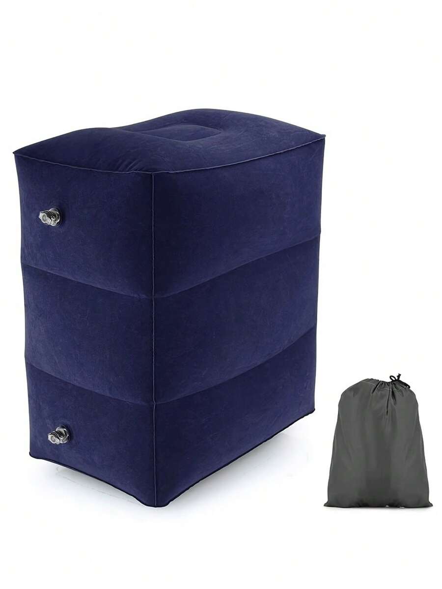 Inflatable Foot Rest Pillow For Air Travel, Plane Travel Essential ...