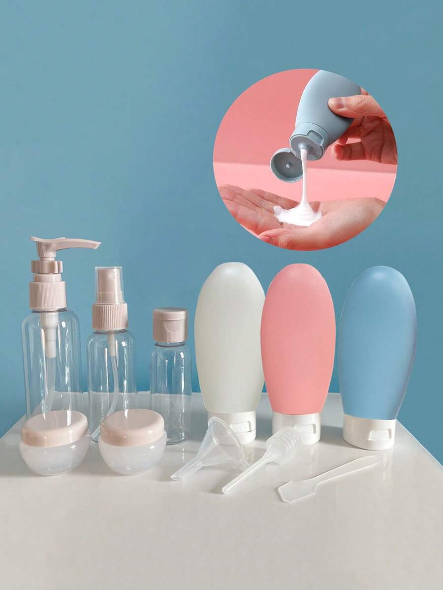 11pcs Empty Travel Subpackage Bottle Cosmetic Empty Liquid Container ...