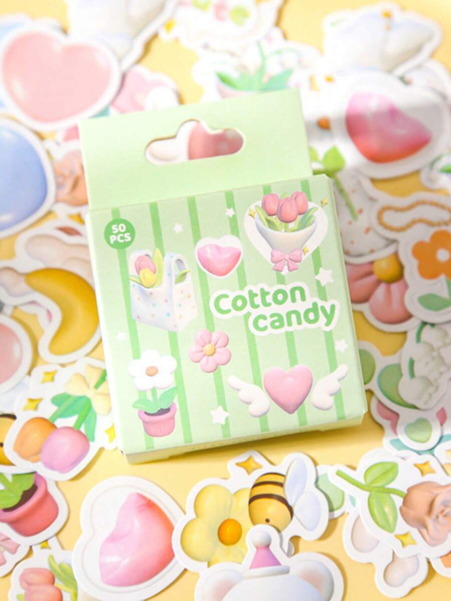 50pcs Cartoon Graphic Assorted Sticker, Cute Decal For Students | SHEIN USA