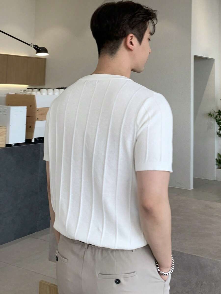 DAZY Men Solid Ribbed Knit Top | SHEIN USA
