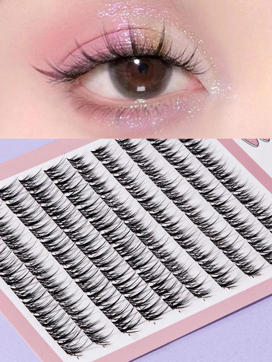 Manga Lashes, 110pcs Clustered Individual False Cluster Eyelashes With ...