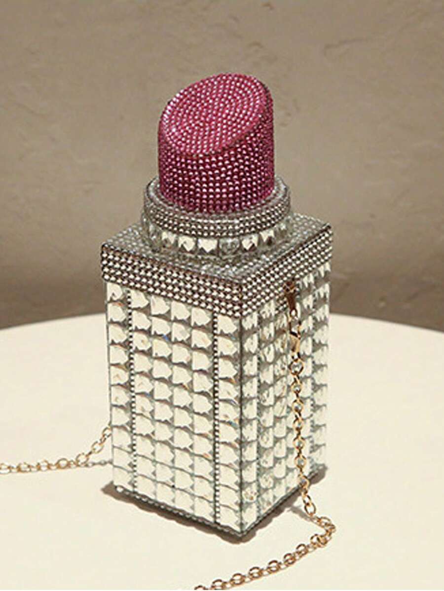 Mini Novelty Bag Lipstick Design Rhinestone Decor Chain , Pefect Best ...