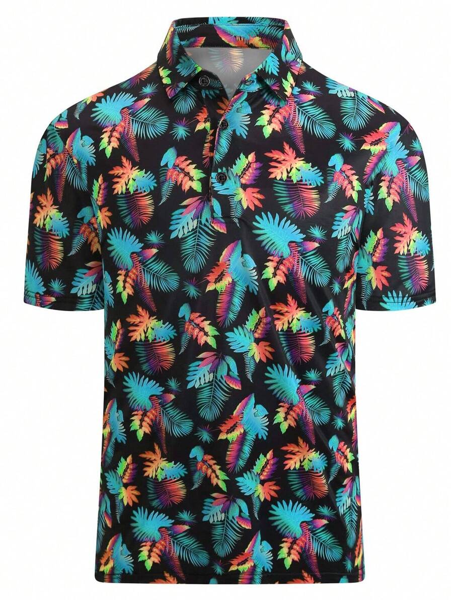 Men Tropical Print Polo Shirt | SHEIN USA