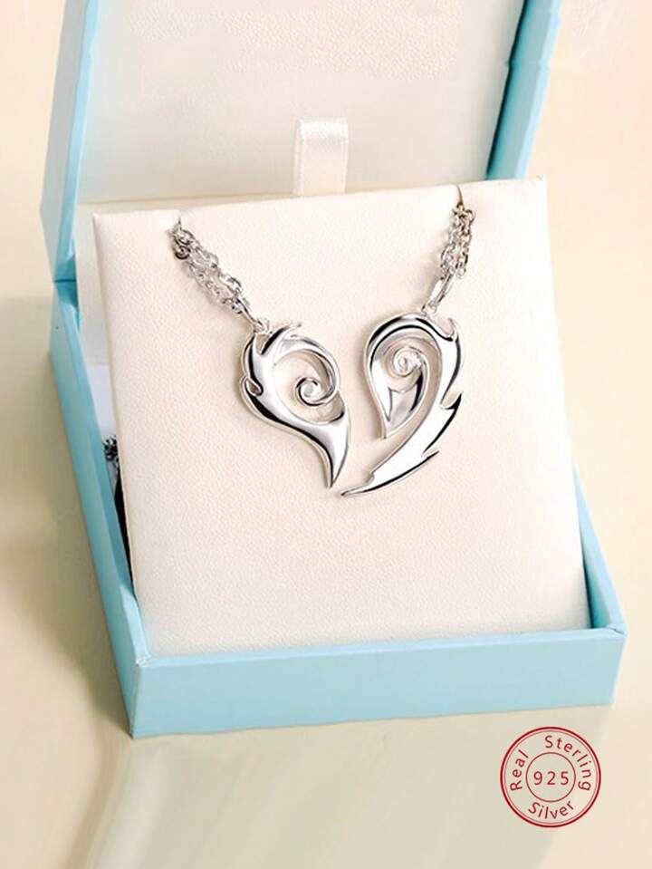 Half Heart Necklace For Couples Set