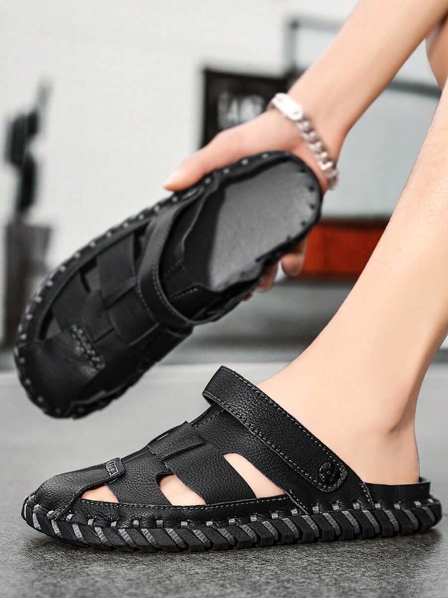 Fashionable Handmade Sandals For Men, Genuine Leather Cut Out Design ...