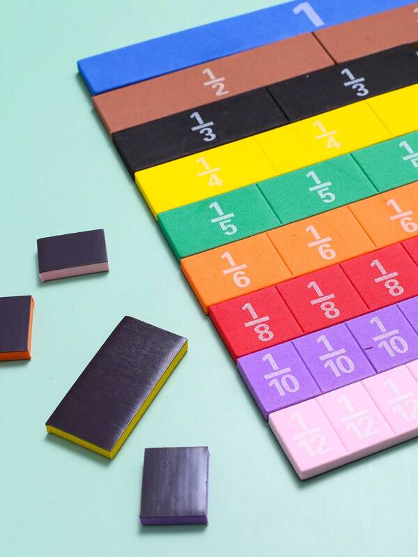 1set Mixed Color Fraction Strips Simple Multi purpose Fraction Strips 1set-mixed-color-fraction-strips-simple-multi-purpose-fraction-strips