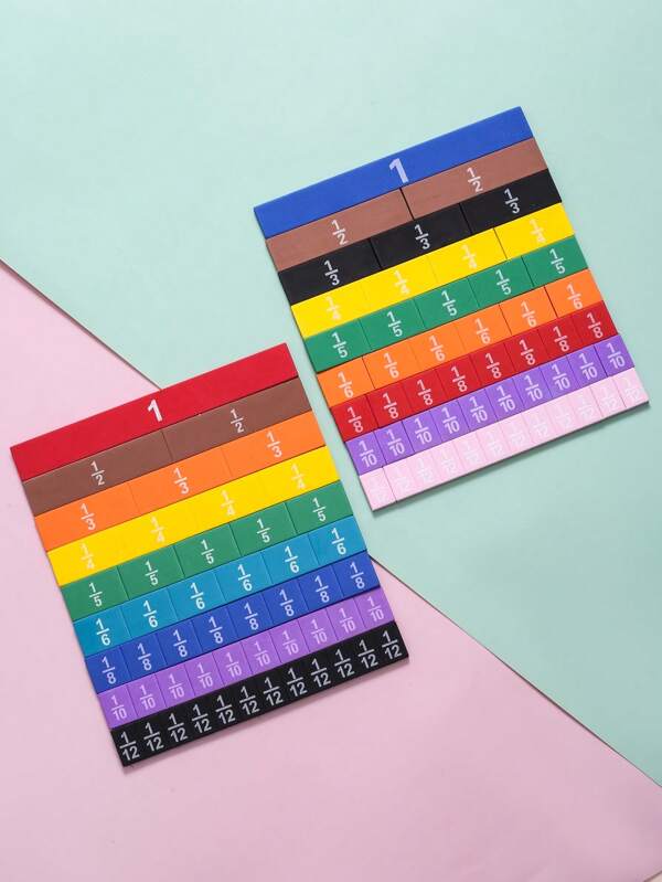 1set Mixed Color Fraction Strips Simple Multi purpose Fraction Strips 1set-mixed-color-fraction-strips-simple-multi-purpose-fraction-strips