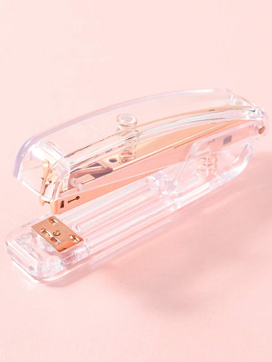 1pc Clear Stapler, Simple Multi-purpose Adapt To 24/6 Needle Type Labor ...