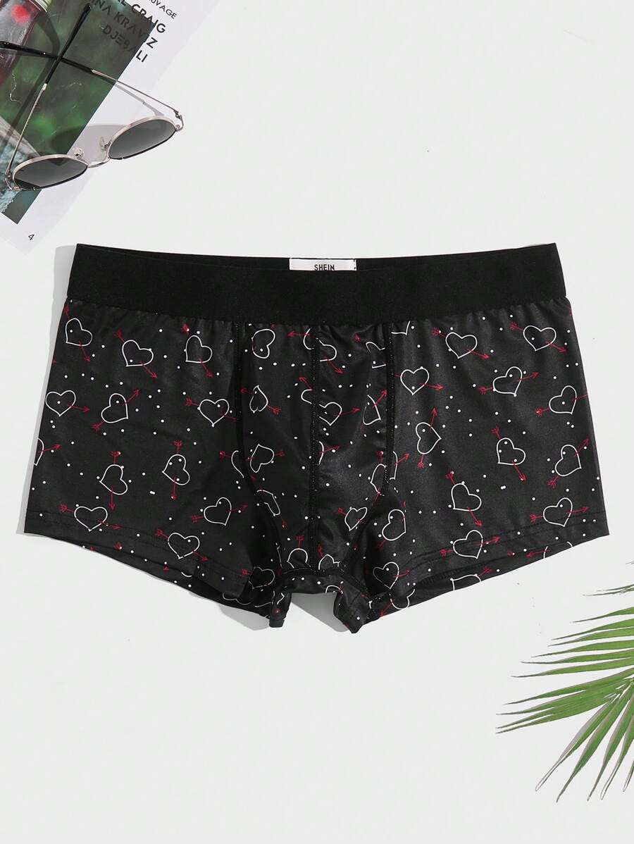 Men Heart Print Boxer Brief | SHEIN USA