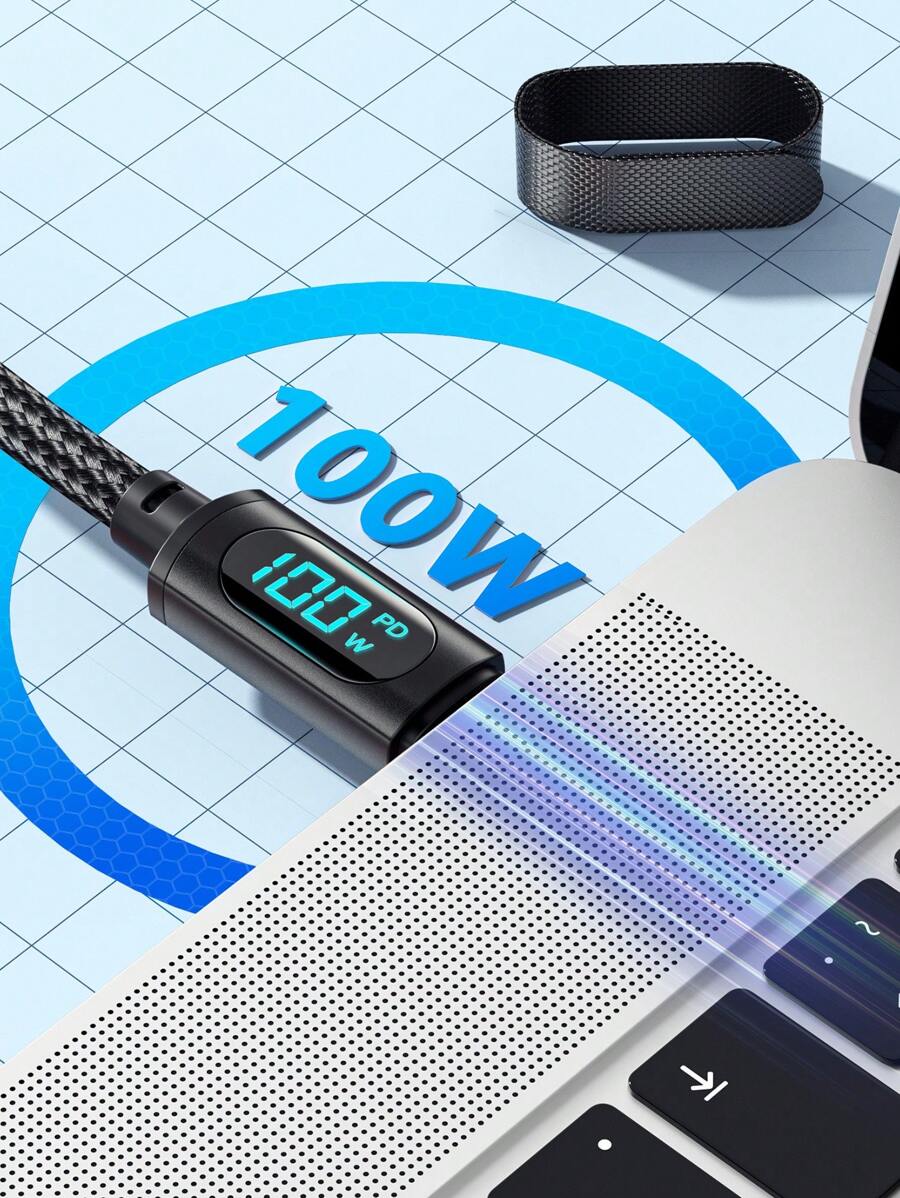 ESSAGER Essager PD 100W USB Type-C Cable To USB C 7A Fast Charging Data ...