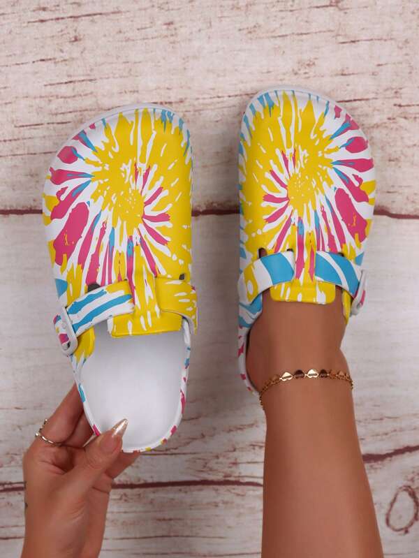 Women Graphic Pattern Work Clogs, EVA Fashion Clogs | SHEIN USA