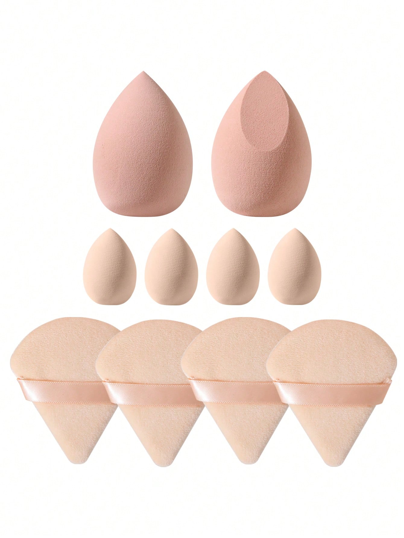 2pcs Beauty Blender & 4pcs Mini Beauty Blender & 4pcs Powder Puff