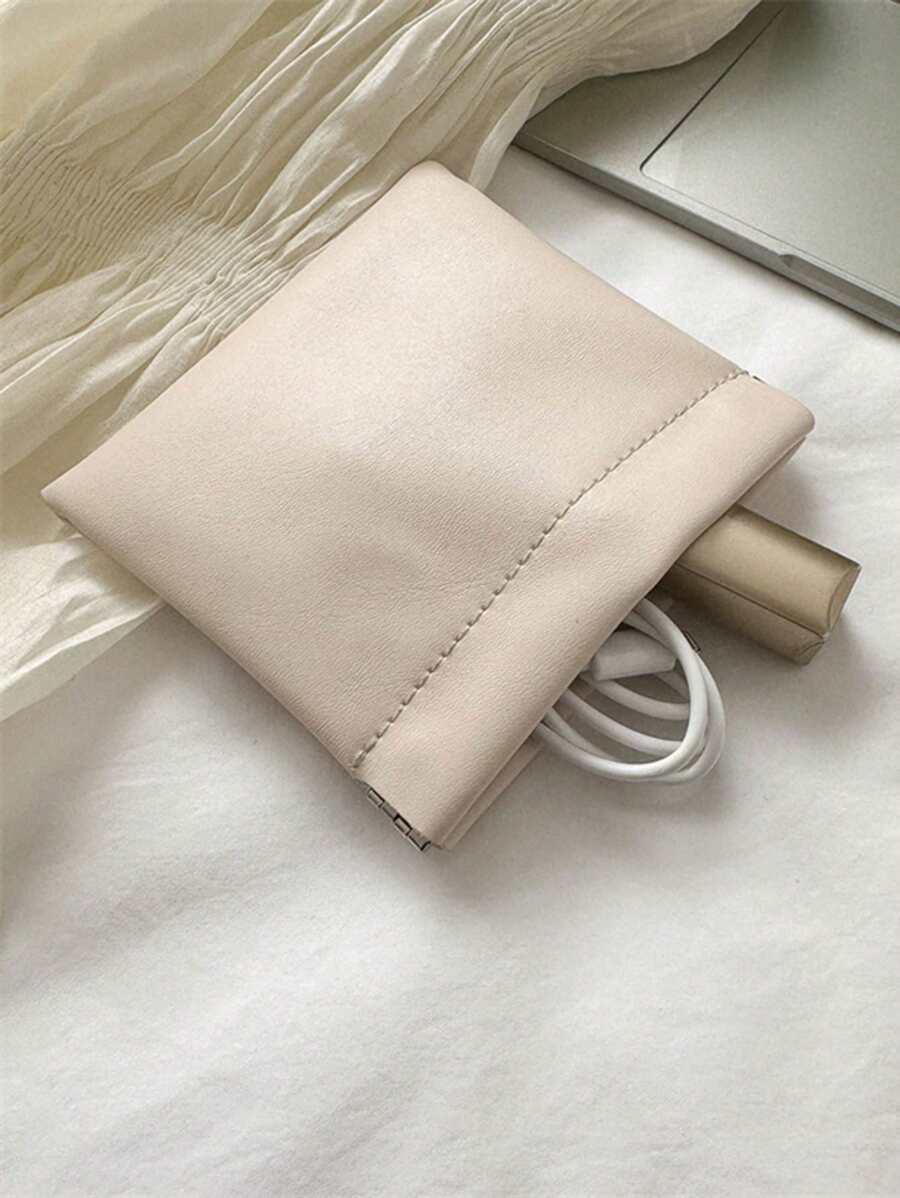 Minimalist Storage Bag PU Beige, Stuff Bag | SHEIN USA