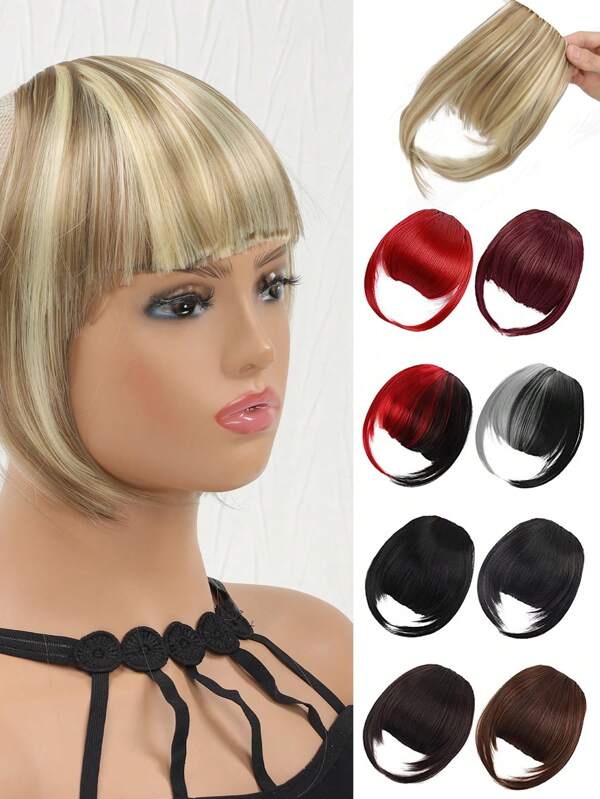 Short Straight Synthetic Hair Bangs | SHEIN USA