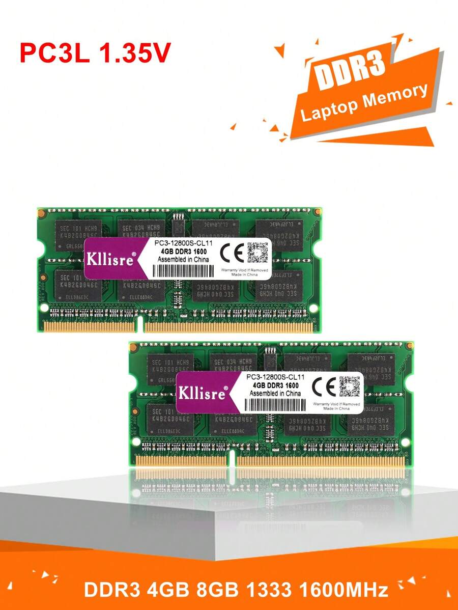 Kllisre DDR3 1.35V Laptop Ram PC3L 4GB 8GB 1333MHz 1600MHz Notebook ...