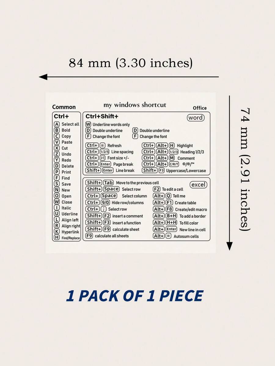 1sheet Shortcut Key Pattern Laptop Protective Sticker, Keyboard ...