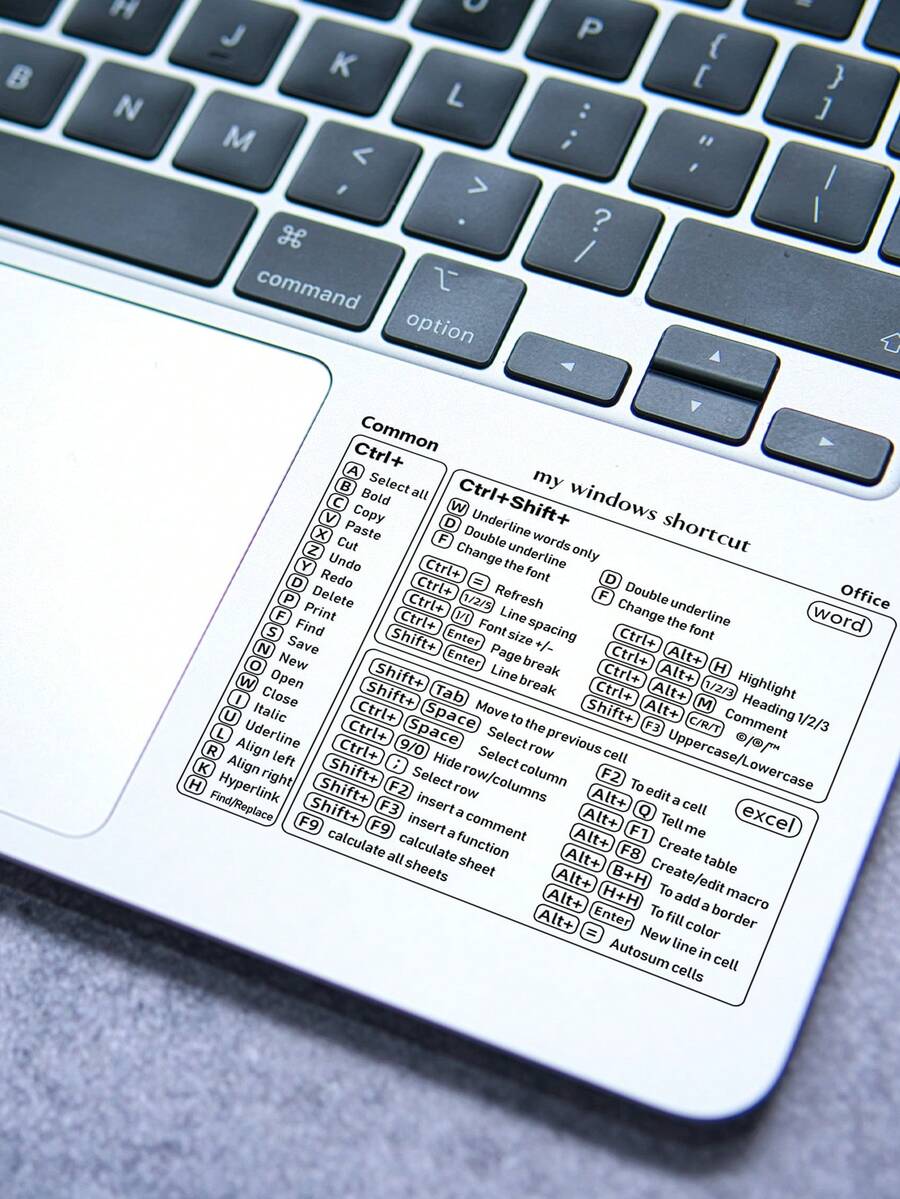 1sheet Shortcut Key Pattern Laptop Protective Sticker, Keyboard ...