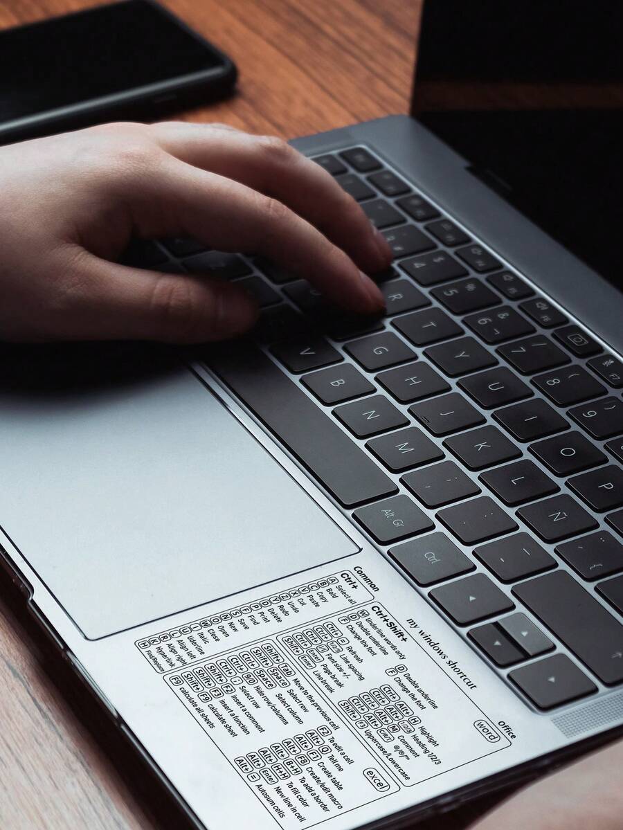 1sheet Shortcut Key Pattern Laptop Protective Sticker, Keyboard ...