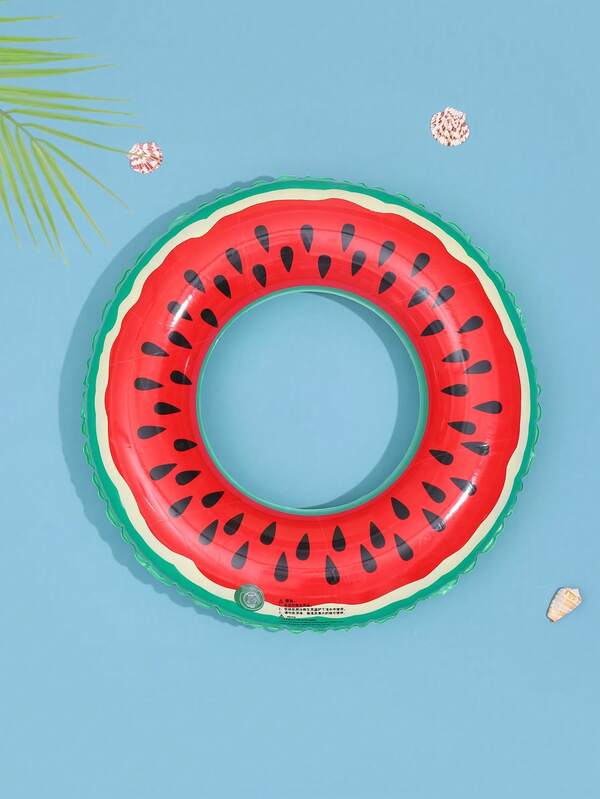 1pc PVC Swimming Inflatable Watermelon Design Pool Ring | SHEIN UK