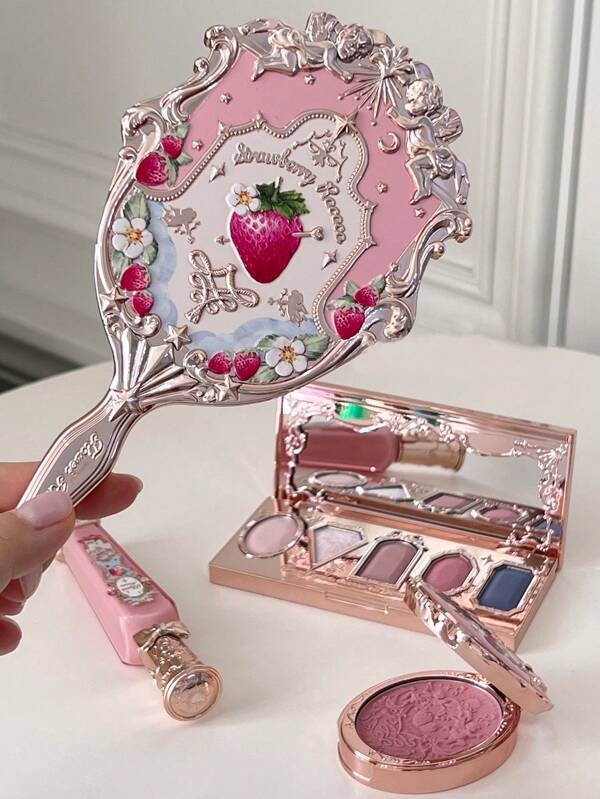 Flower Knows Strawberry Rococo Hand Mirror - Soft Pink | SHEIN Malaysia