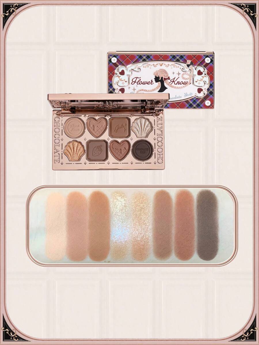 Flower Knows Chocolate Wonder-Shop Eight-Color Eyeshadow Palette - 01 ...