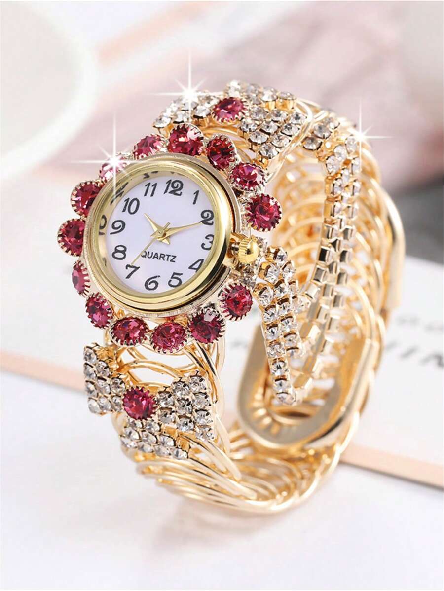 Reloj para mujer con decoración de diamantes de imitación, esfera ...