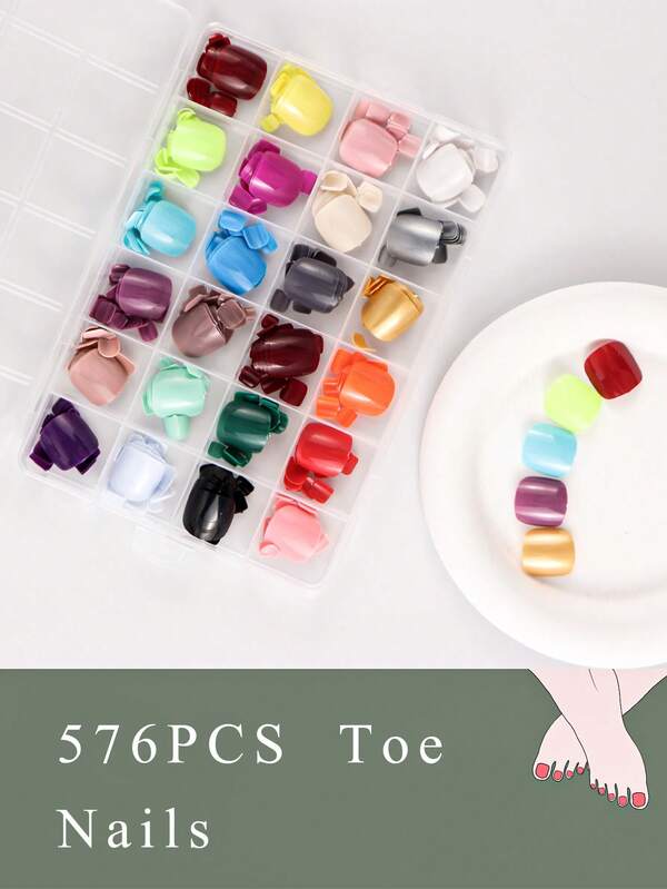 Express Your Love With 276pcs Short Square Solid Full Cover Fake ...