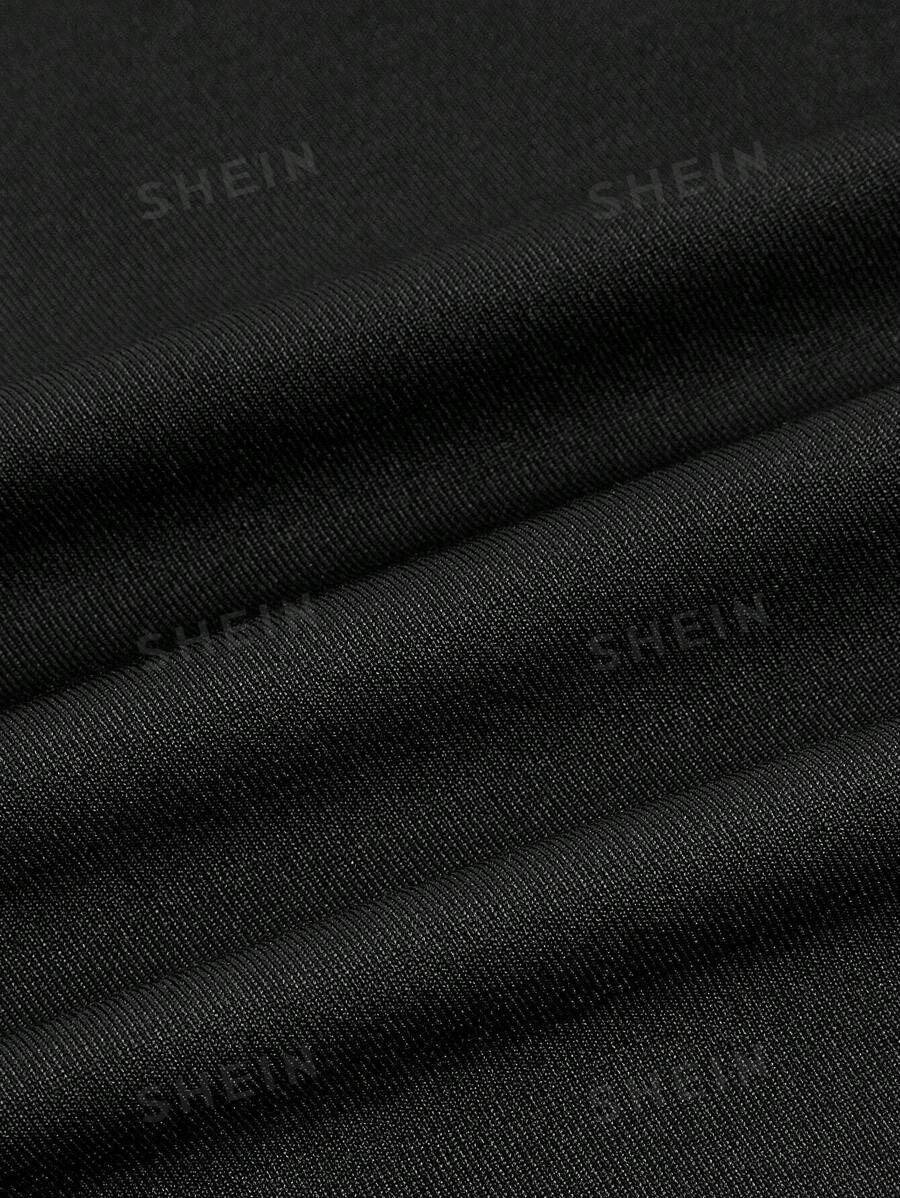 Shein Ezwear Solid Asymmetrical Neck Ruched Side Crop Tee Shein Usa