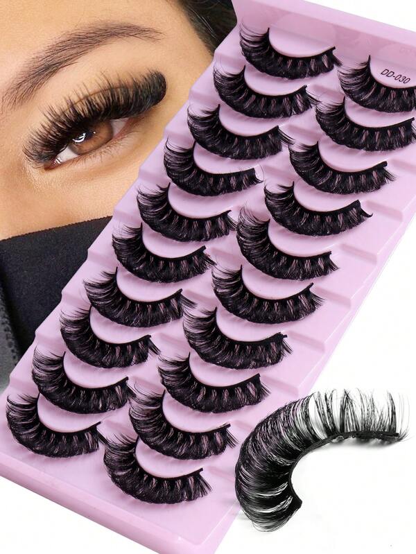 10pairs Extra Long False Eyelashes | SHEIN