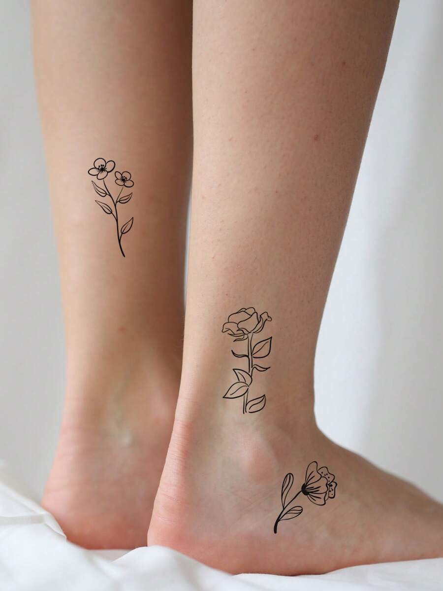 30sheets Flower Pattern Tattoo Sticker Black Friday | SHEIN UK