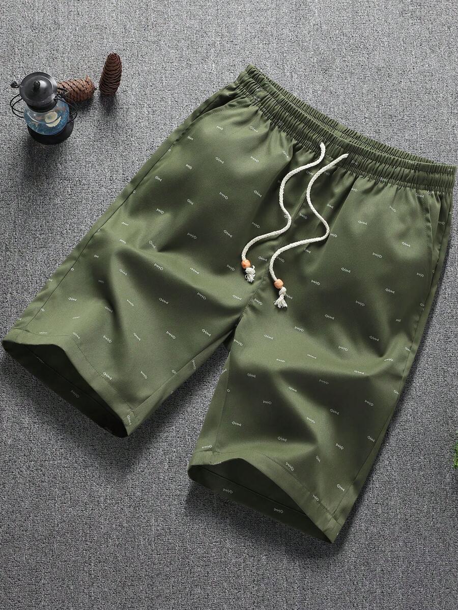 Manfinity RSRT Men Allover Print Drawstring Waist Shorts | SHEIN