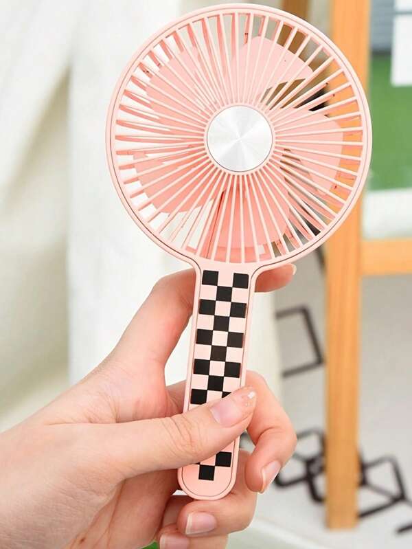 1pc Checkered Pattern ABS Portable Car Pocket Fan | SHEIN