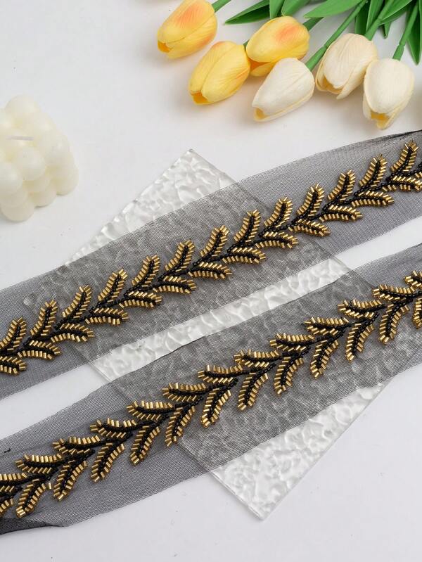 1pc Leaf Embroidered DIY Webbing Lace | SHEIN USA