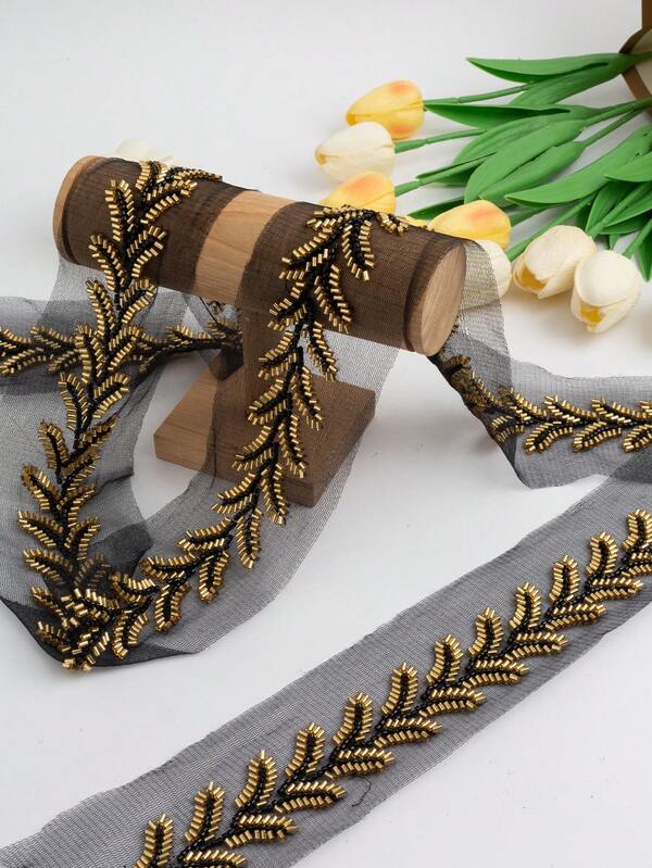 1pc Leaf Embroidered DIY Webbing Lace | SHEIN USA