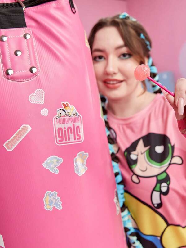 ¡Lo nuevo en The Powerpuff Girls | ROMWE Chicas Pegatina con dibujos ...