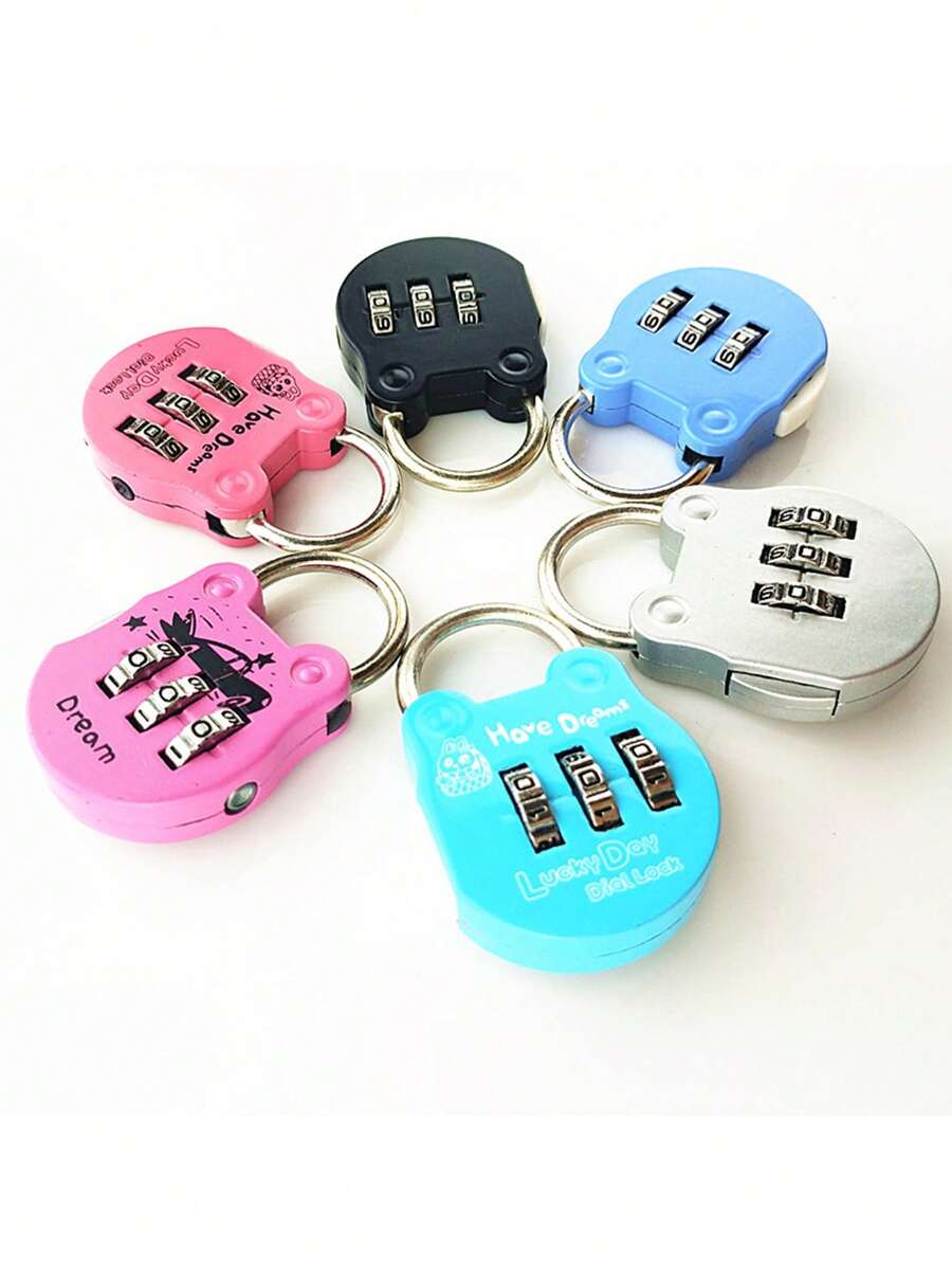 1 piece, random color, combination lock, mini lock, small padlock ...