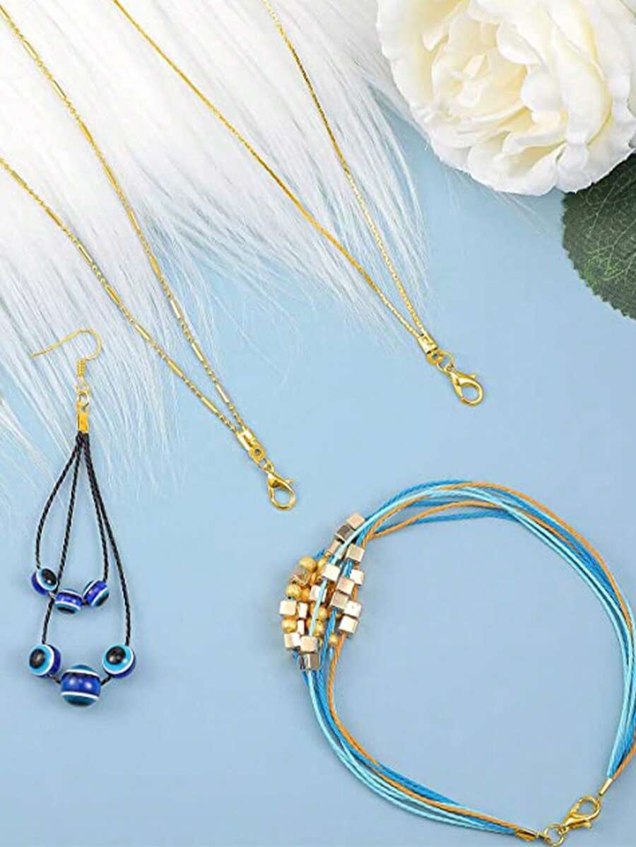 80pcs/set Jewelry Making Accessories Kit, Including 20 Foldable Cord ...