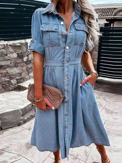 Shop Denim & Jean Dresses | Trendy Fashion | SHEIN USA
