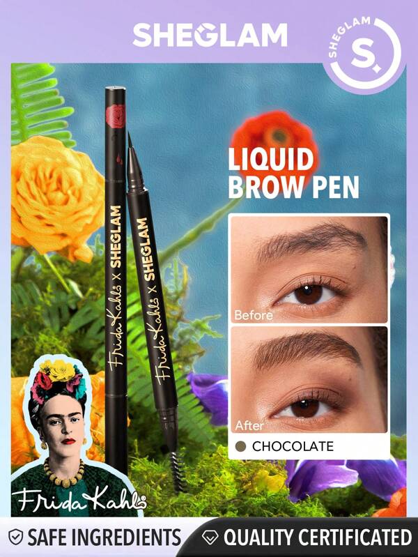 SHEGLAM X Frida Kahlo Brow Icon Liquid Brow Pen-Chocolate | SHEIN UK