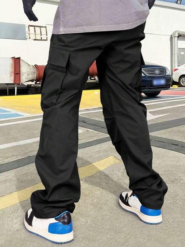 Manfinity Emrg Men Flap Pocket Side Cargo Pants Shein Usa