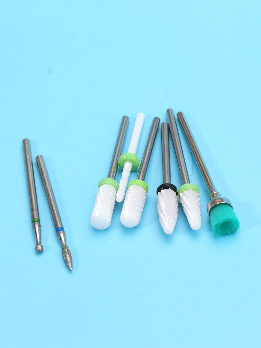 Multi-Function Nail Drill Bit Set, 8pcs Stainless Steel Nail Art Polish ...