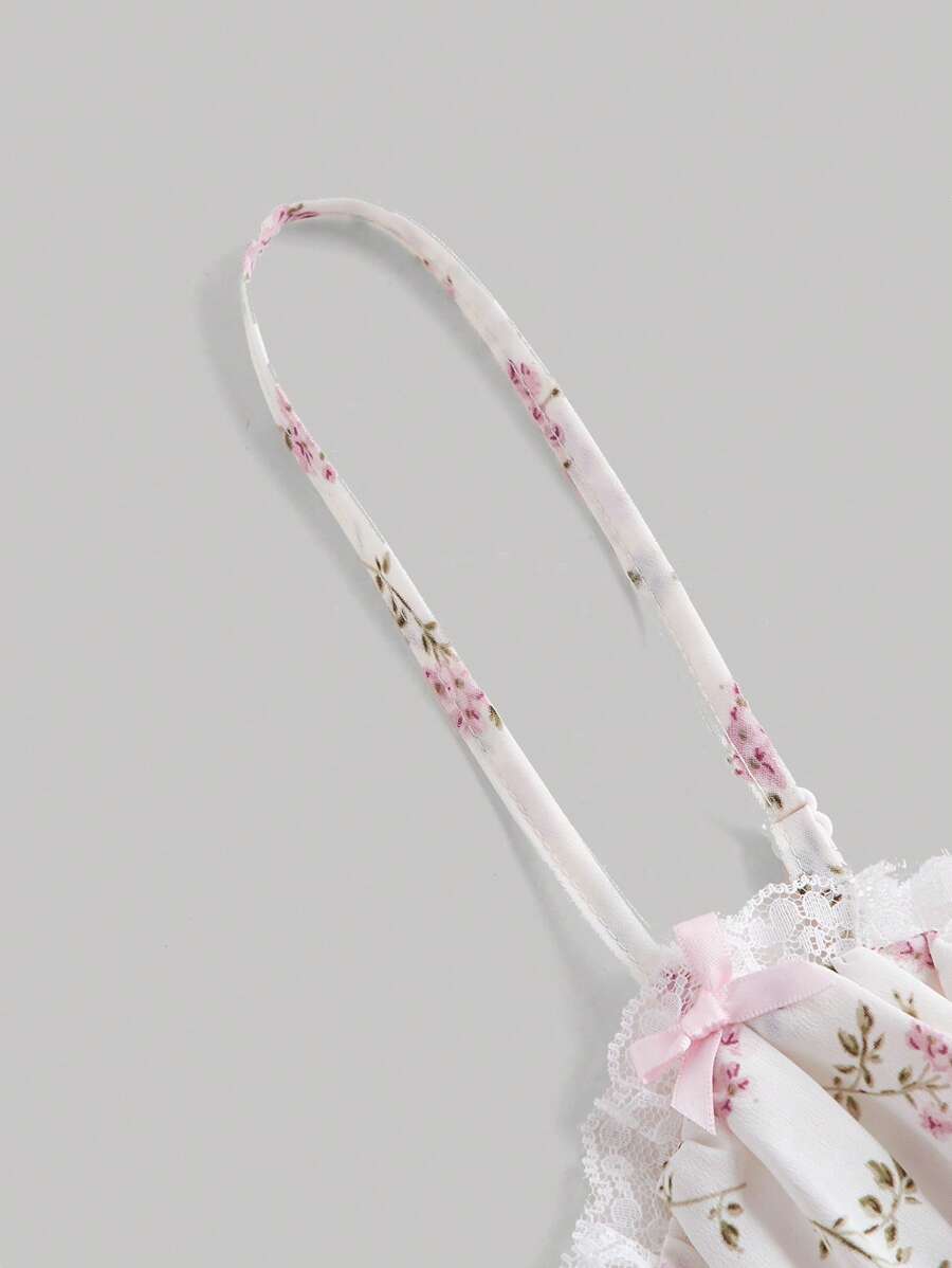 SHEIN x Marika Sila SHEIN MOD Ditsy Floral Print Ruched Bust Cami Dress ...