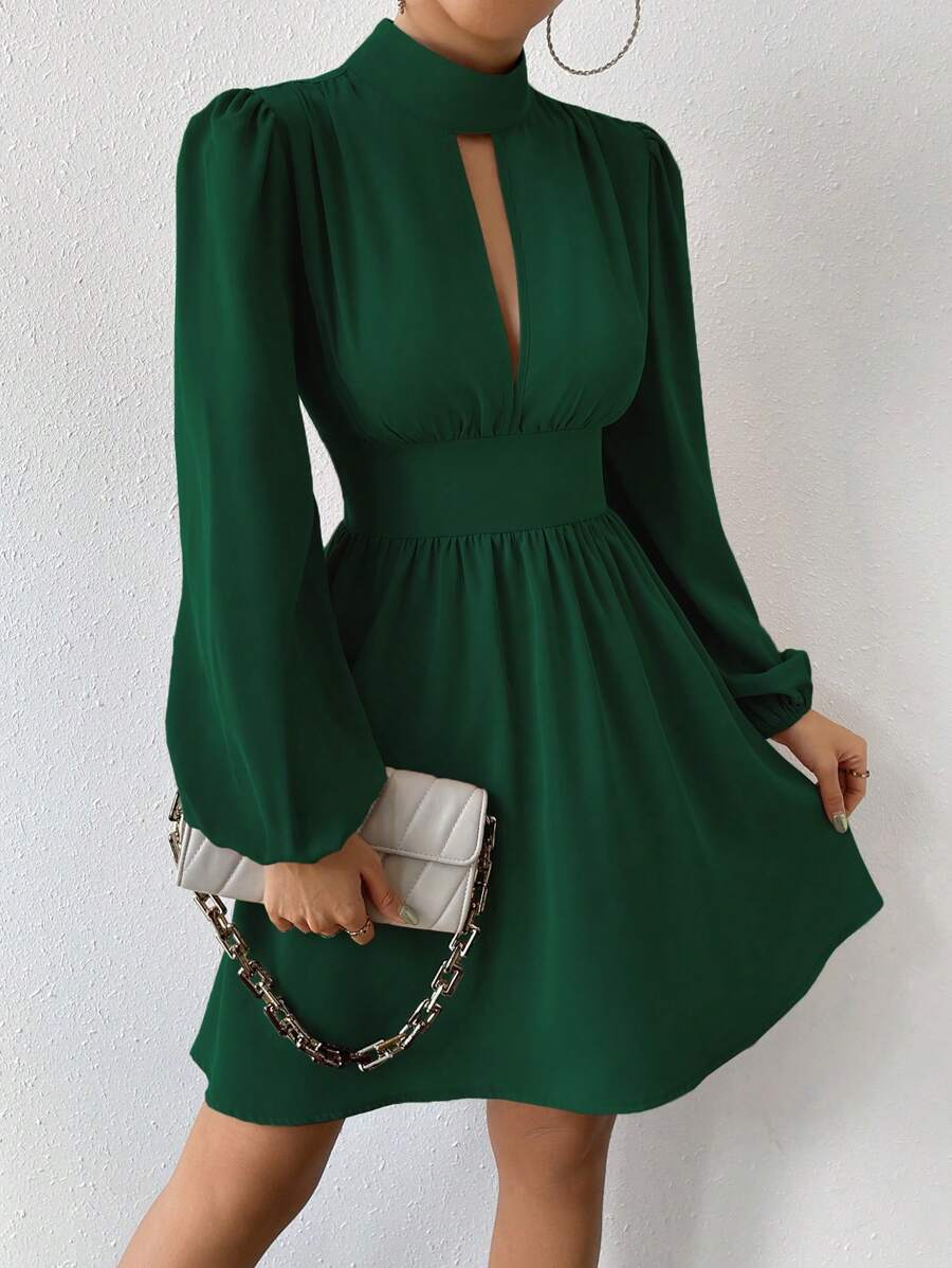 Chiquease Valentine's Day Women Heart Pattern Twist Knot Waist Midi ...