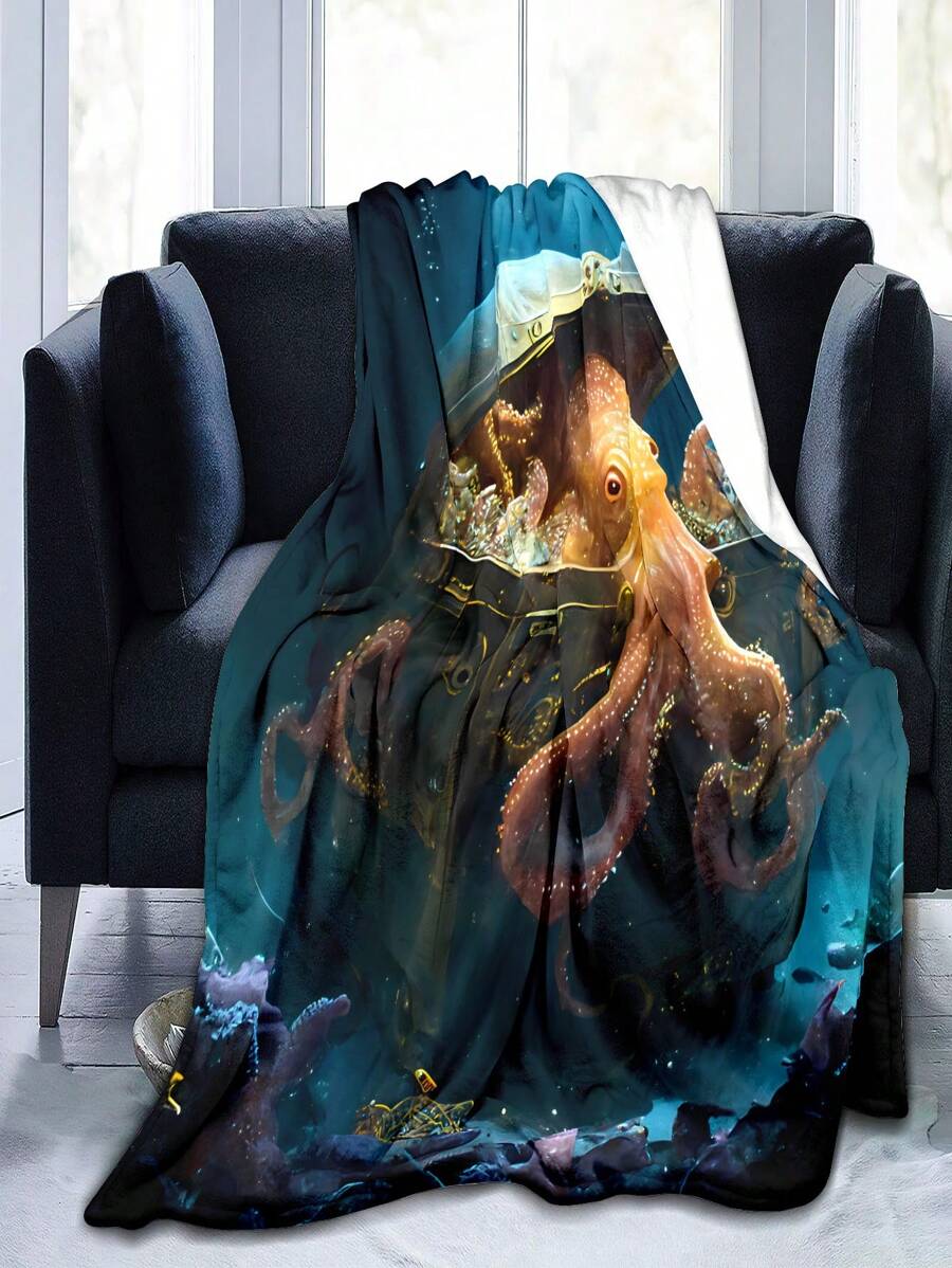 1pc Octopus Pattern Blanket | SHEIN USA