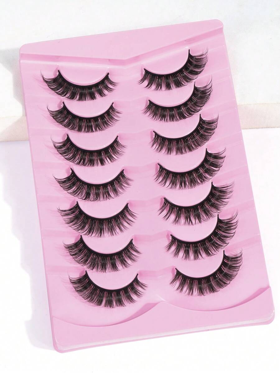 Happy Butterfly 7Pairs Of Natural Cross Full False Eyelashes,Fluffy ...