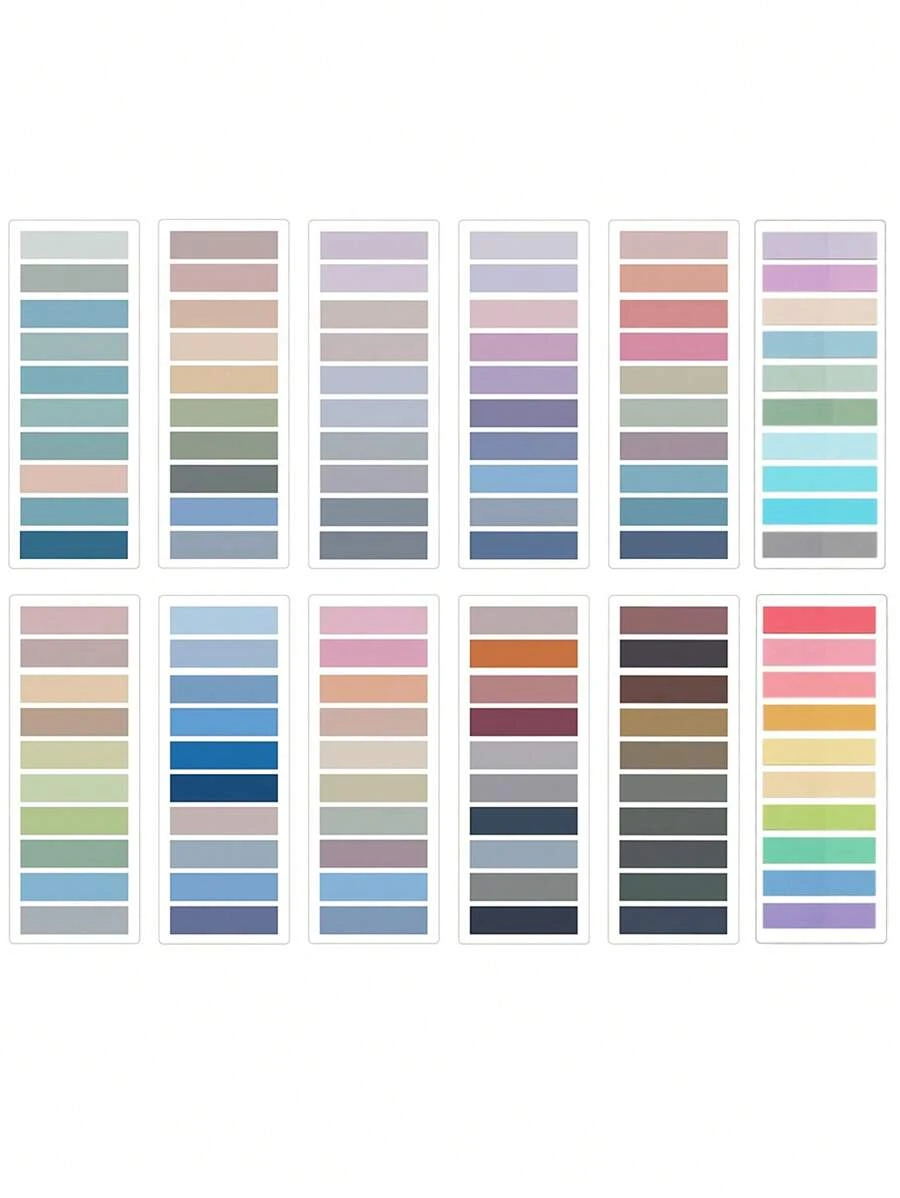 12pcs Mixed Color Index Sticky Note, Simple Multi-Purpose Easy To Post ...