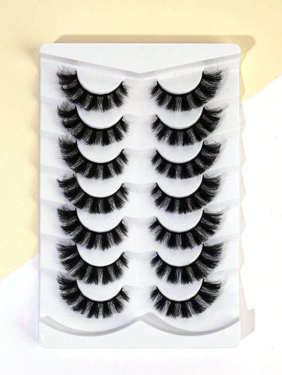 MAGEFY MAGEFY 7 Pairs Of Natural Full False Eyelashes,Thick Curling ...