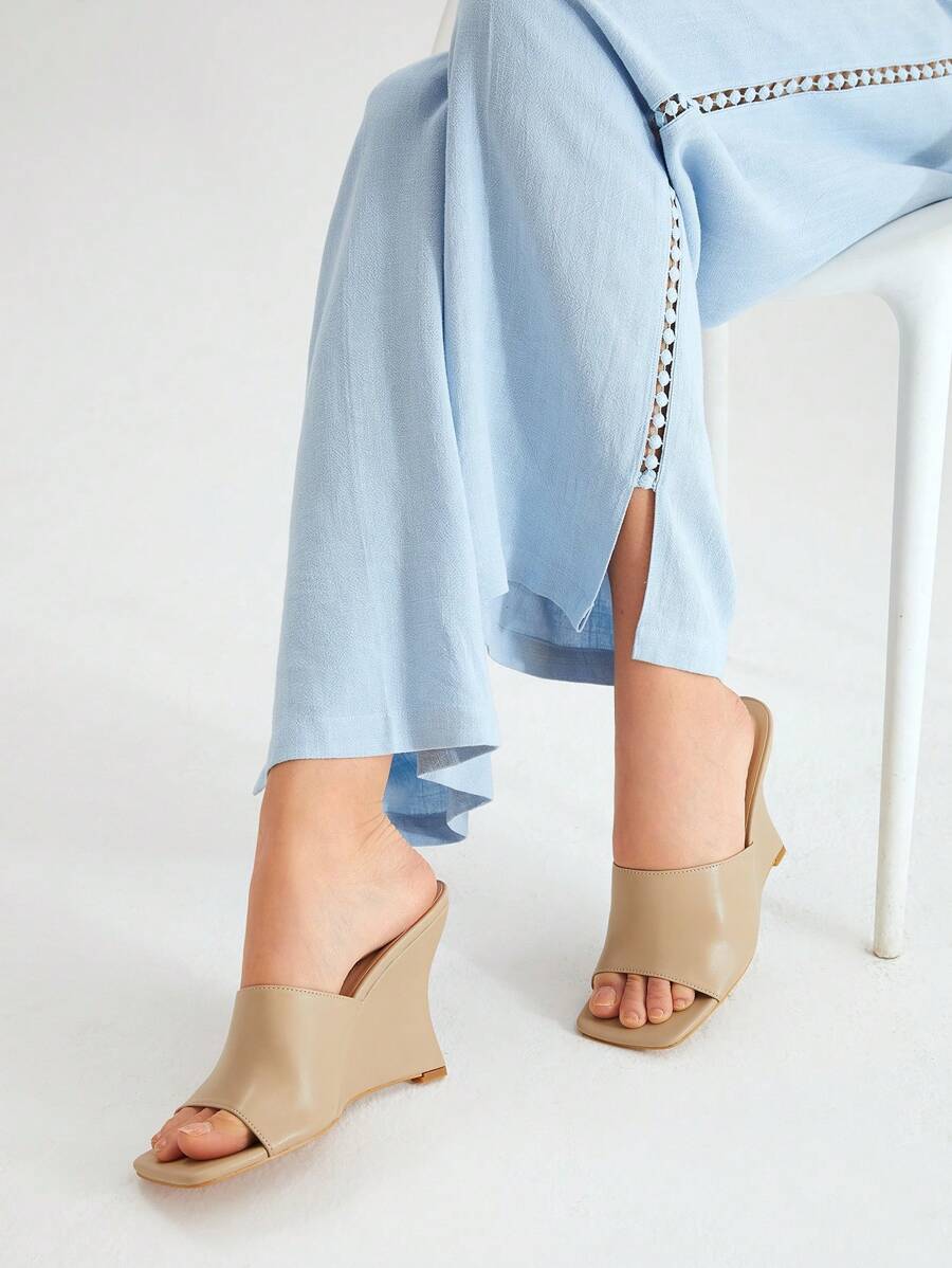 MOTF PREMIUM SQUARE WEDGE HEEL SANDALS | SHEIN USA